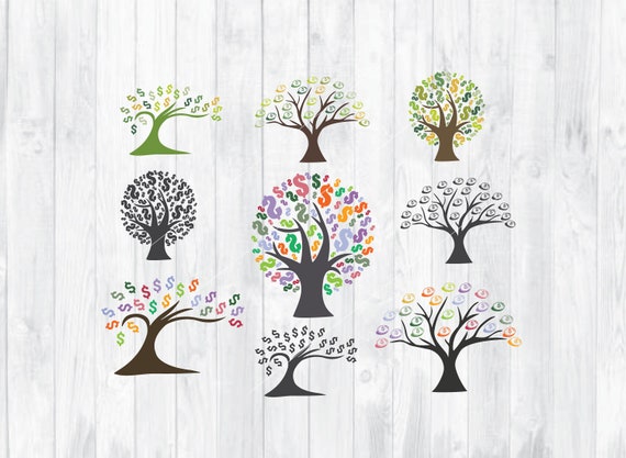 Money Tree SVG Tree Sticker Tree Clipart Tree Vinyl Decal | Etsy