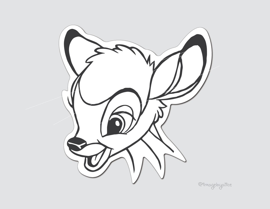 Printable Deer Head Sticker PNG/SVG Deer Sticker Deer - Etsy