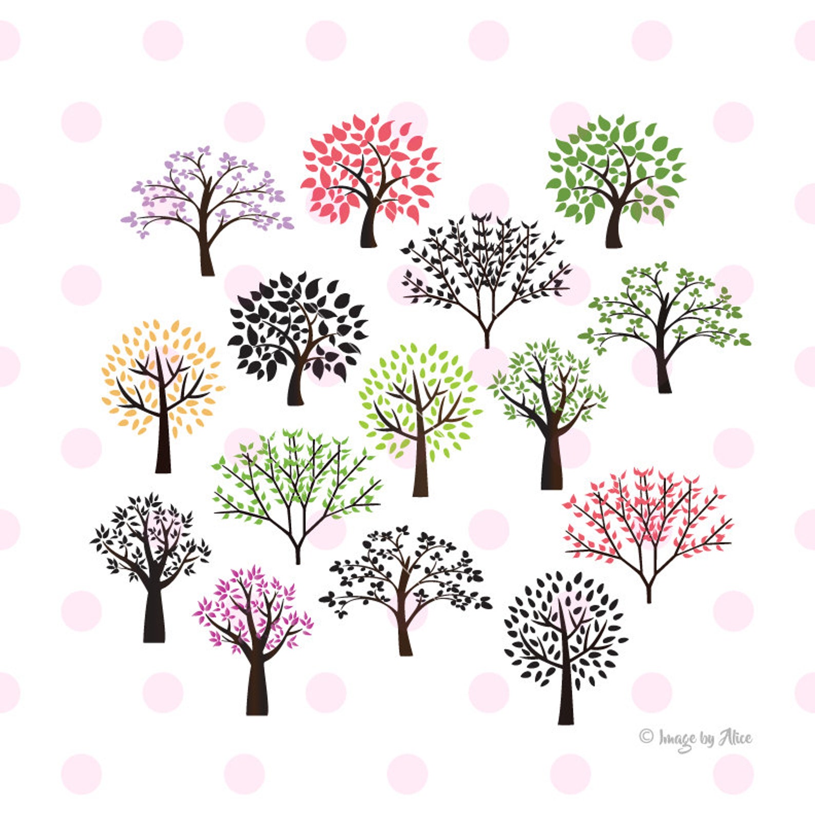 Tree SVG DXF Tree Sticker Tree Clipart Tree Vinyl Decal - Etsy