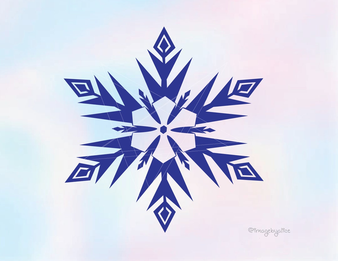 Printable Snowflake Sticker PNG/SVG, Snowflake Sticker, Clipart ...