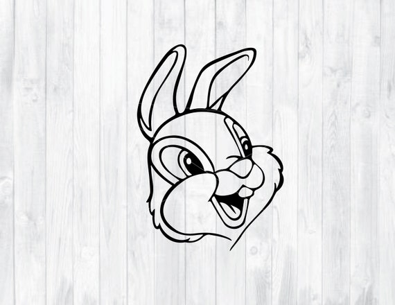 Rabbit Head SVG. Rabbit Clipart Thumper Svg Rabbit stickers. | Etsy