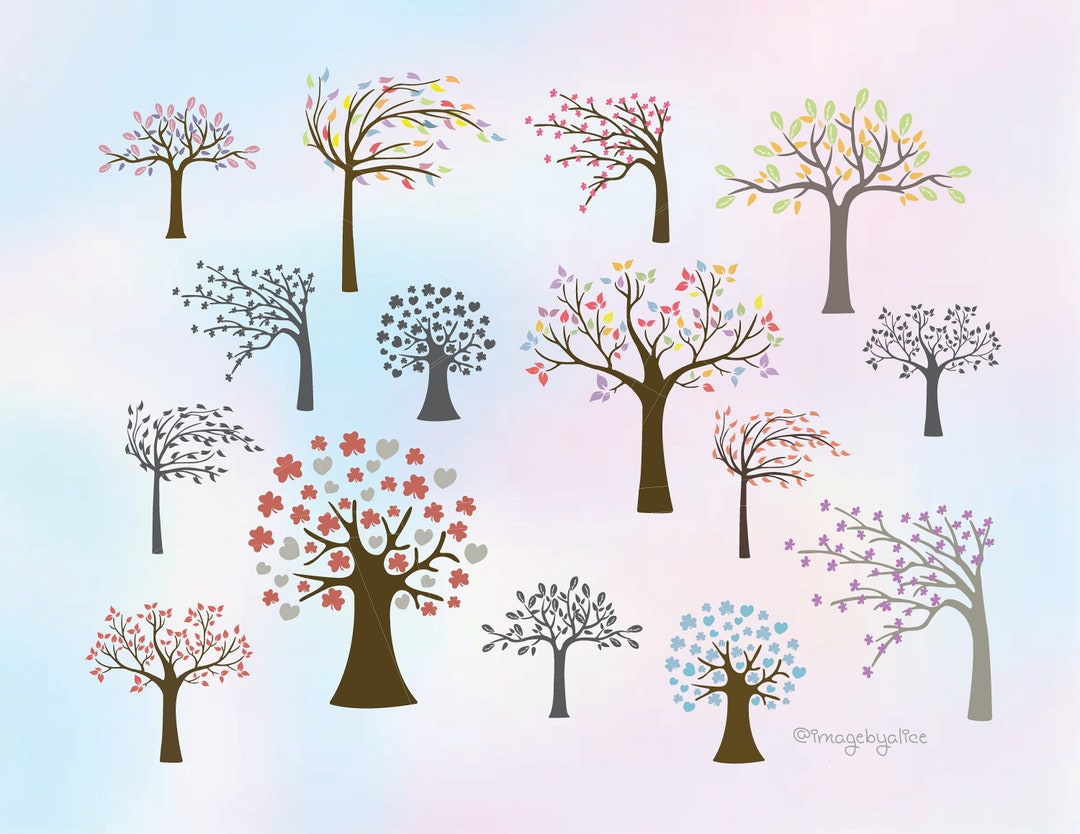 Tree SVG, Tree Sticker, Tree Clipart, Tree Vinyl Decal, Svg Files for ...