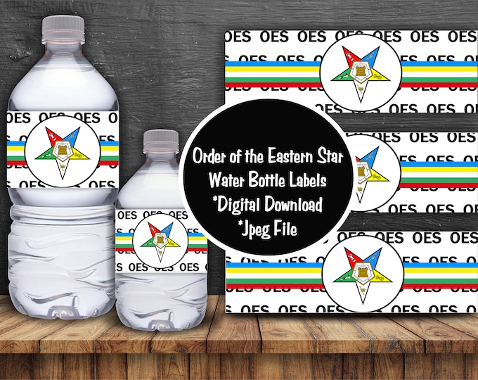 OES Order of the Eastern Star Water Bottle Labels (digital Download) - Etsy