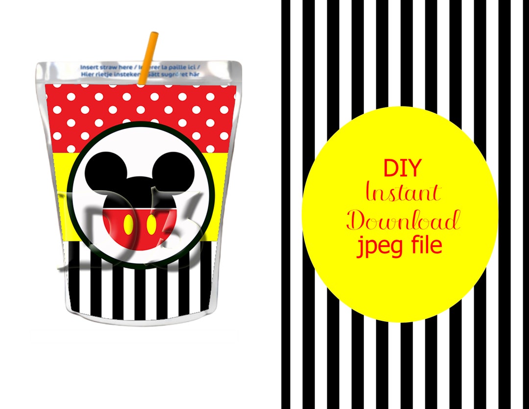 Mickey Mouse Capri Sun Design Instant Download. - Etsy