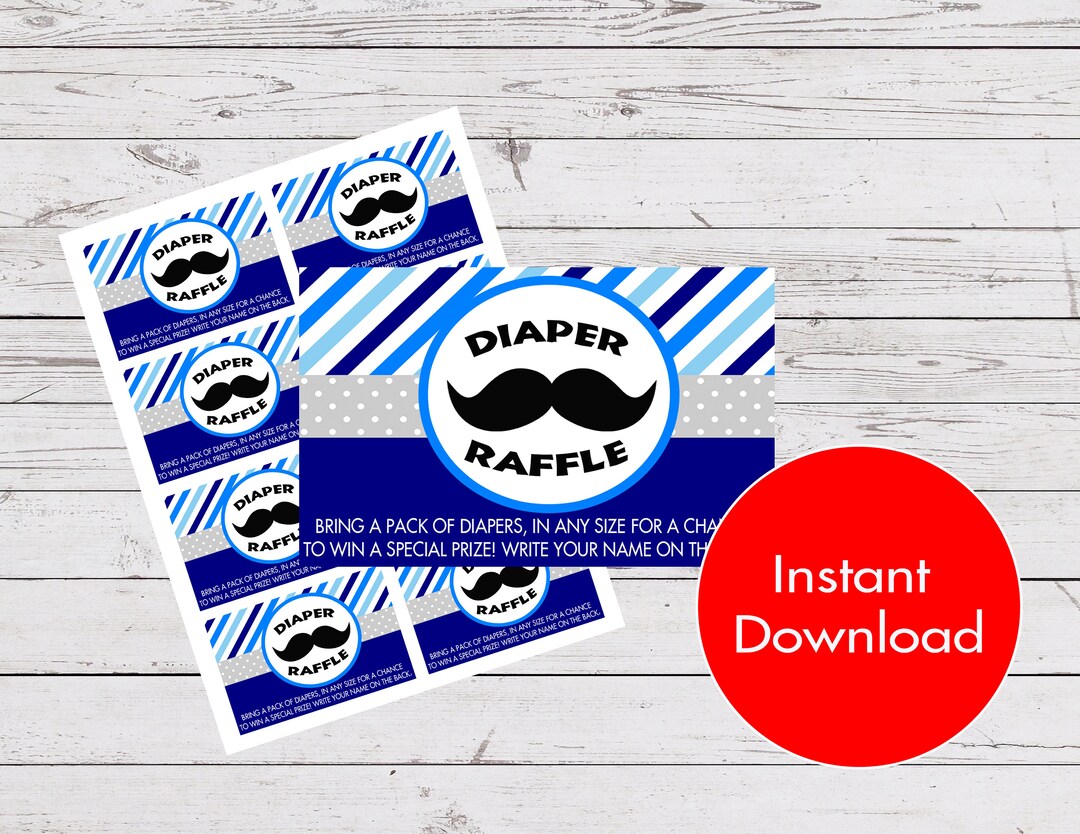 Little Man Diaper Raffle Tickets - Etsy