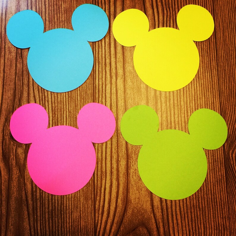 Mickey Mouse Cut Outs Various Sizes and Colors Available | Etsy