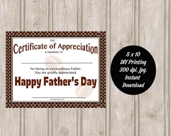 Father Day Certificate - Etsy