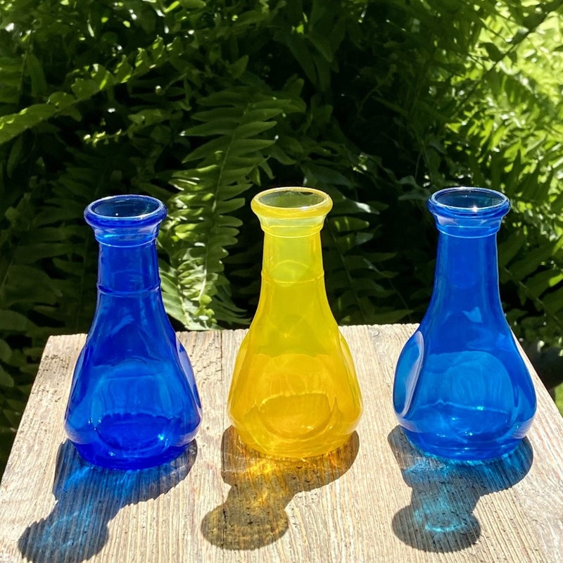 Colored Glass Vases - Etsy