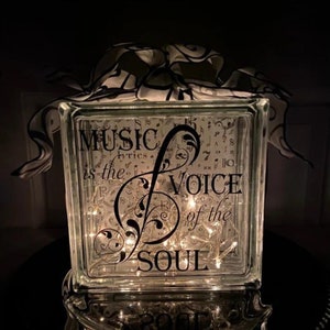 Music Room Decor, Treble Clef Gift, Gift for Music Lover, Lighted Glass ...