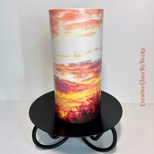Tennessee Sunset Decor, Decoupaged Glass Vase, Sunset Lover Gifts, Vase ...