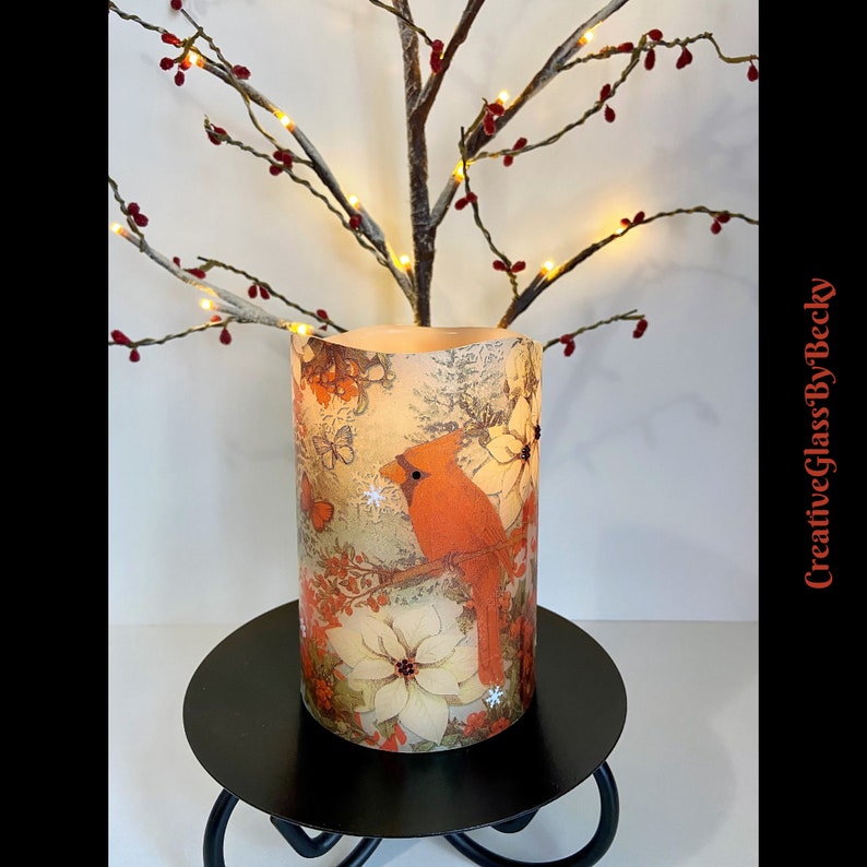 Red Cardinal Candle Red Cardinal Gift Winter Cardinal - Etsy