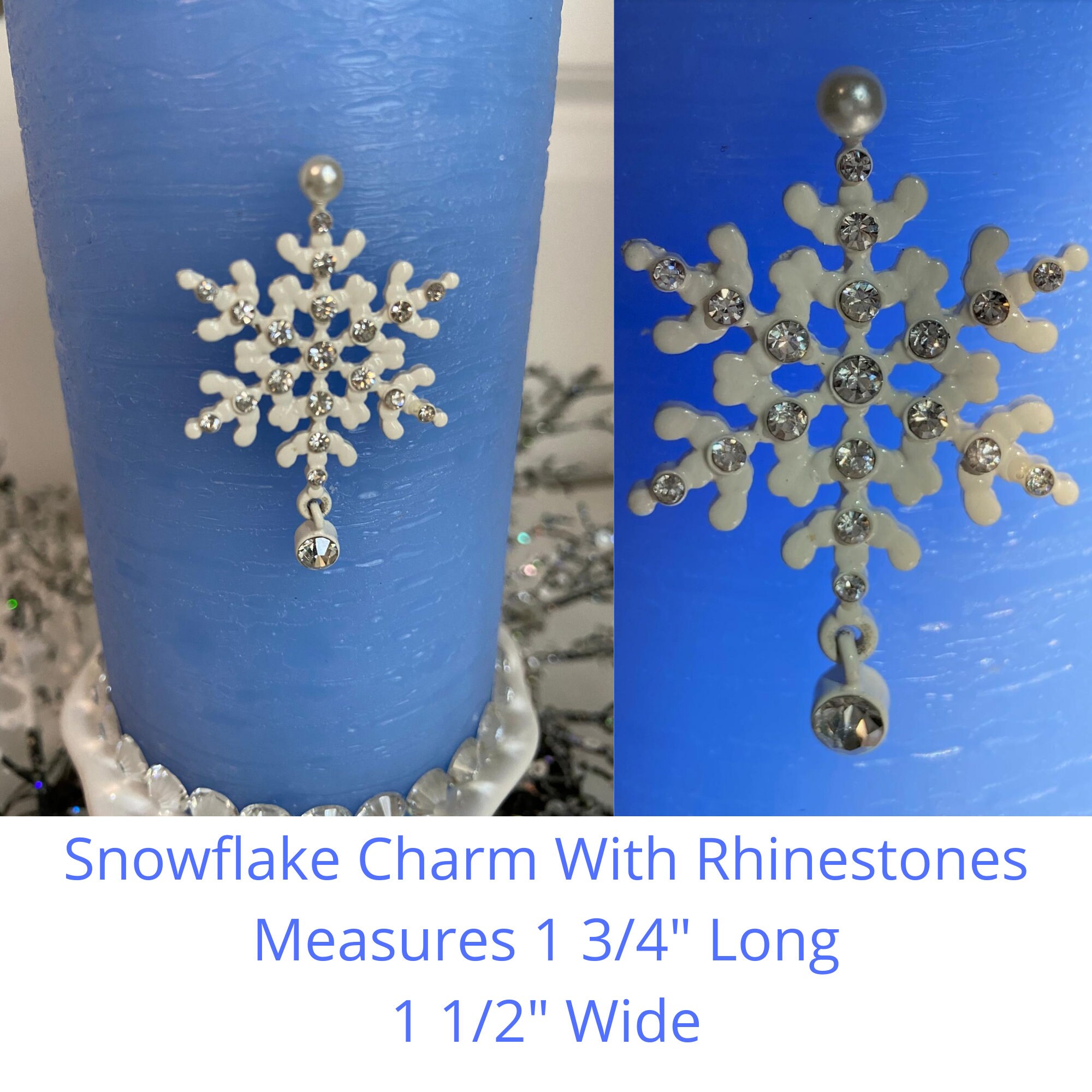 Blue Snowflake Candle Snowflake Candle Winter Candles | Etsy