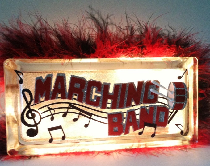 Sale/ Marching Band Glass Block Room Decor/ Music Glass Block/ Marching ...