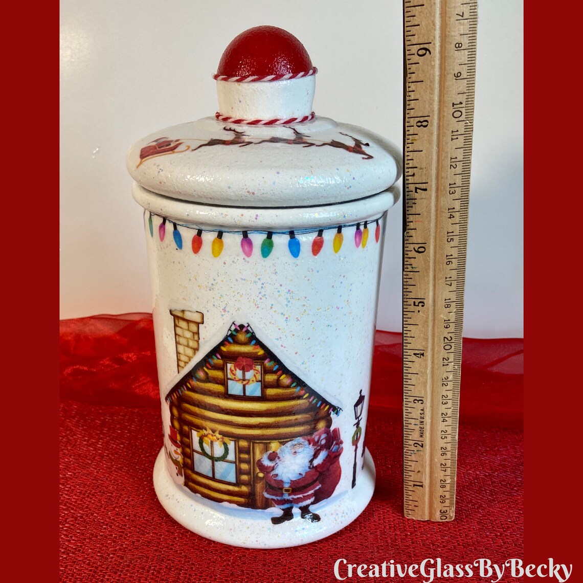Holiday Cookie Jar Christmas Canisters Christmas Village - Etsy