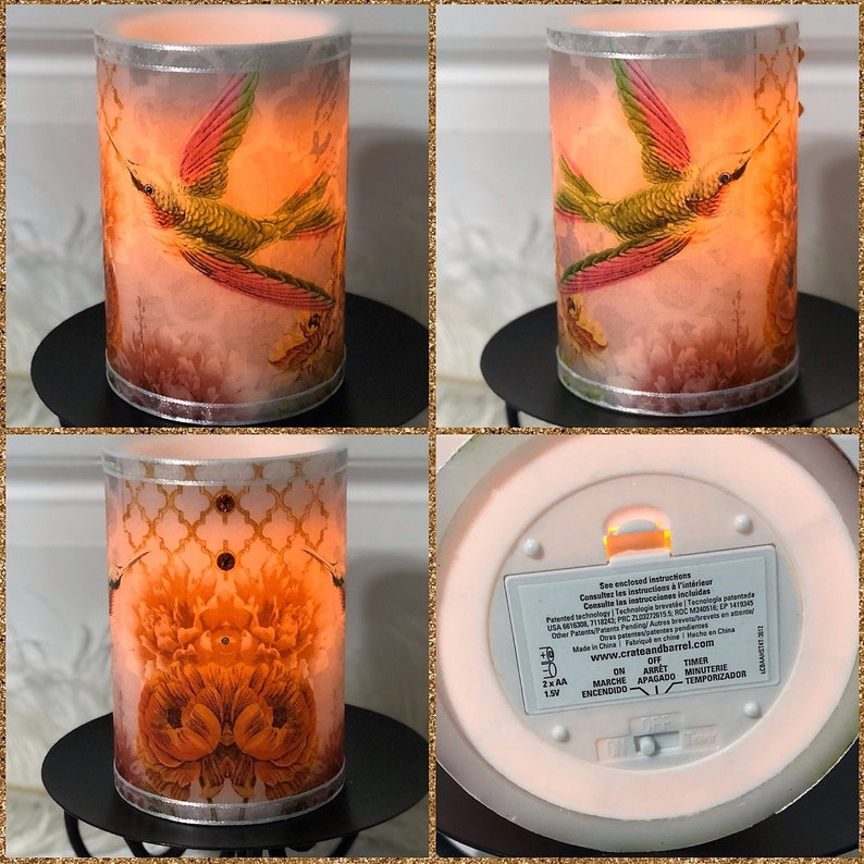 Hummingbird Gifts Flameless Candle with Timer Hummingbird | Etsy