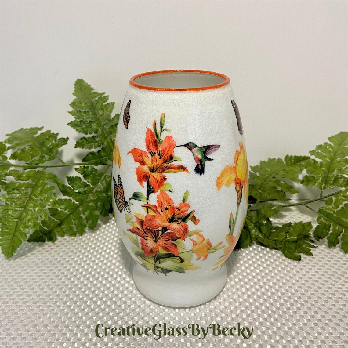 Fall Vase Decor Hummingbirds and Butterflies Hummingbird | Etsy