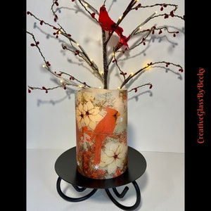 Red Cardinal Candle, Red Cardinal Gift, Winter Cardinal Decoration ...