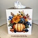 Pumpkin Tissue Box Cover, Decoupaged Tissue Box, Tissue Box Cover Wood ...