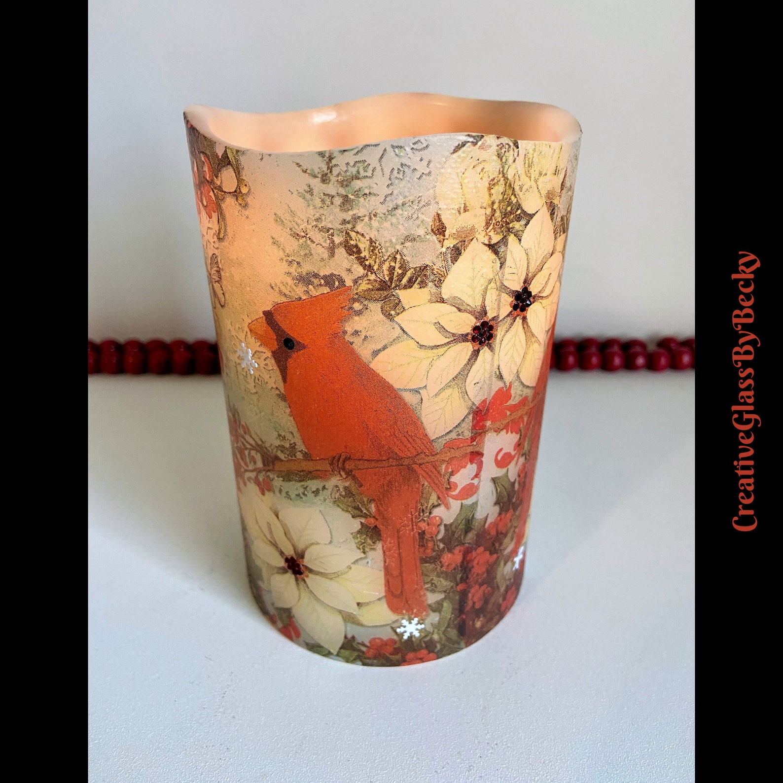 Red Cardinal Candle Red Cardinal Gift Winter Cardinal - Etsy