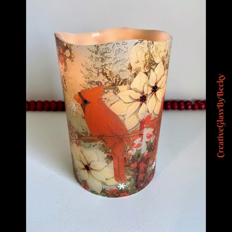 Red Cardinal Candle Red Cardinal Gift Winter Cardinal - Etsy