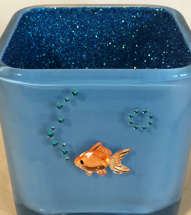 Under the Sea Nursery Fish Candle Holder Blue Candle | Etsy