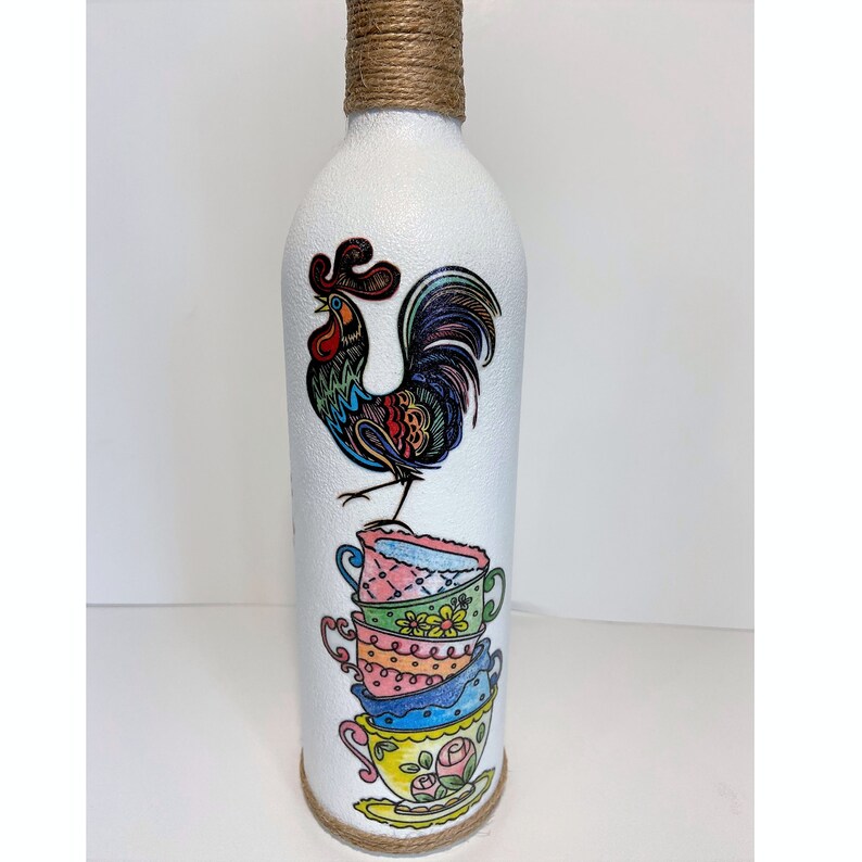 Rooster Decor Stacked Tea Cups Unique Rooster Gift - Etsy