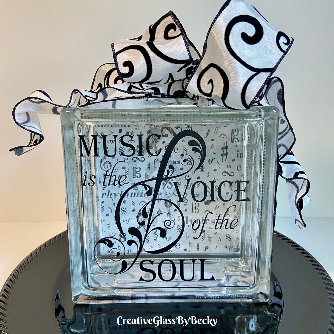 Music Room Decor, Treble Clef Gift, Gift for Music Lover, Lighted Glass ...