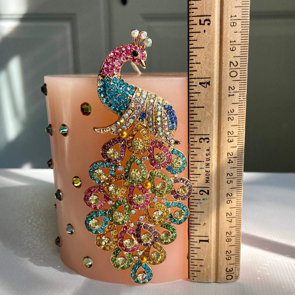 Rainbow Peacock Decor Peacock Gifts Peacock Candle Rainbow | Etsy