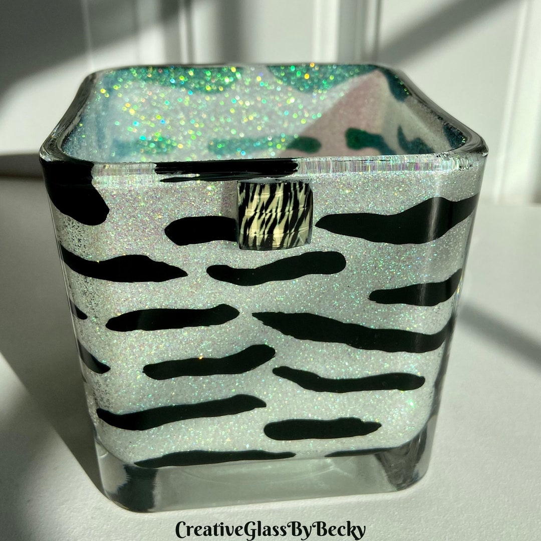 Zebra Room Decor, Zebra Print Decor, Zebra Candle, Zebra Centerpiece ...