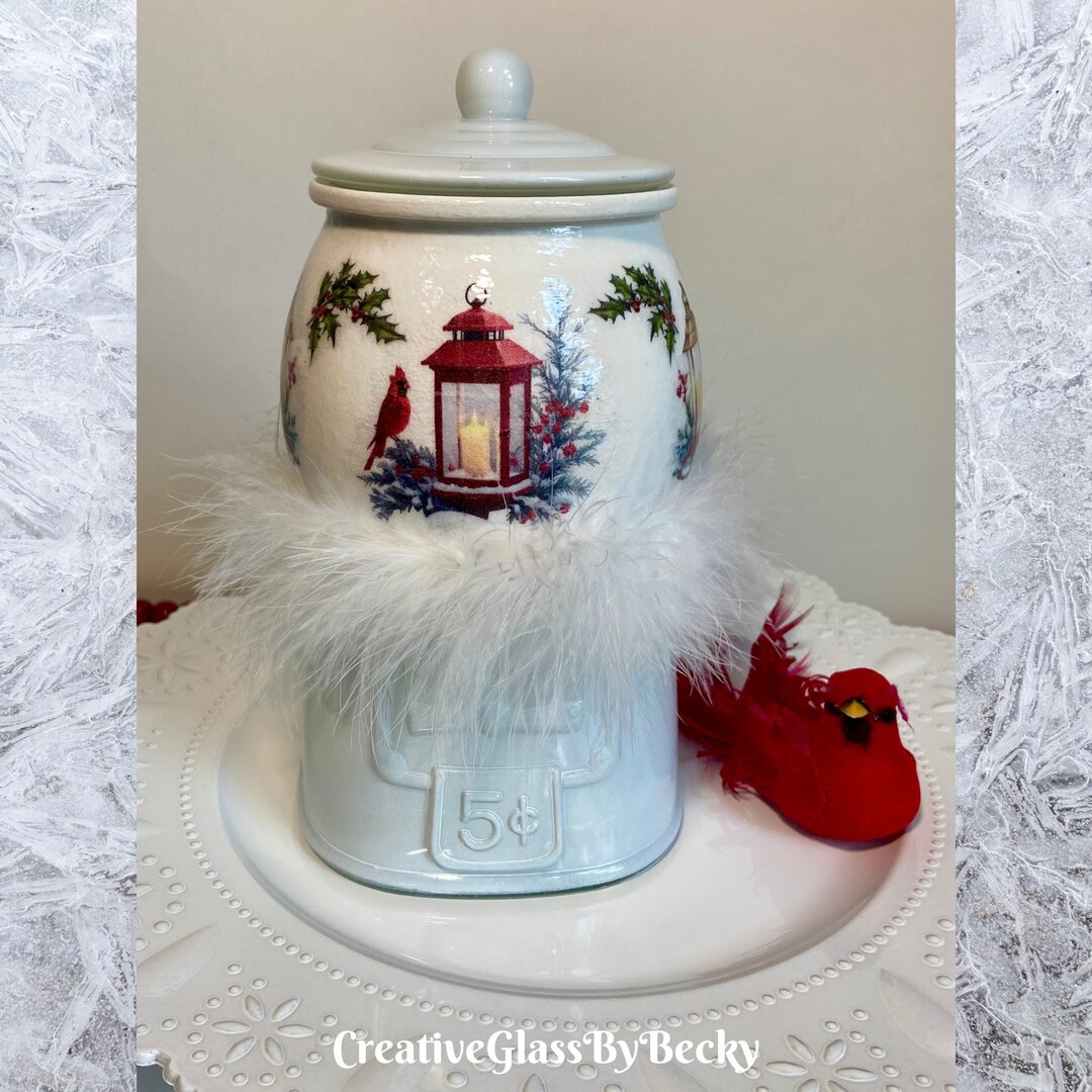Cardinal Centerpiece, Winter Cardinals, Cardinal Jar, Cardinal Canister ...