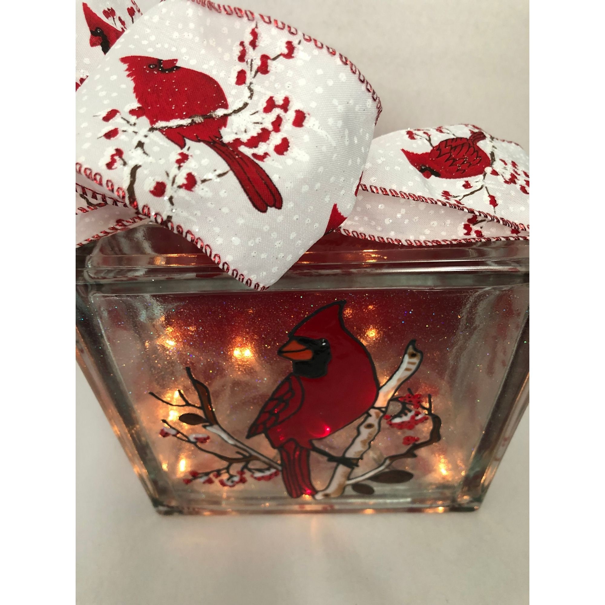 Cardinal Bird Decor Christmas Cardinal Decor White Birch | Etsy