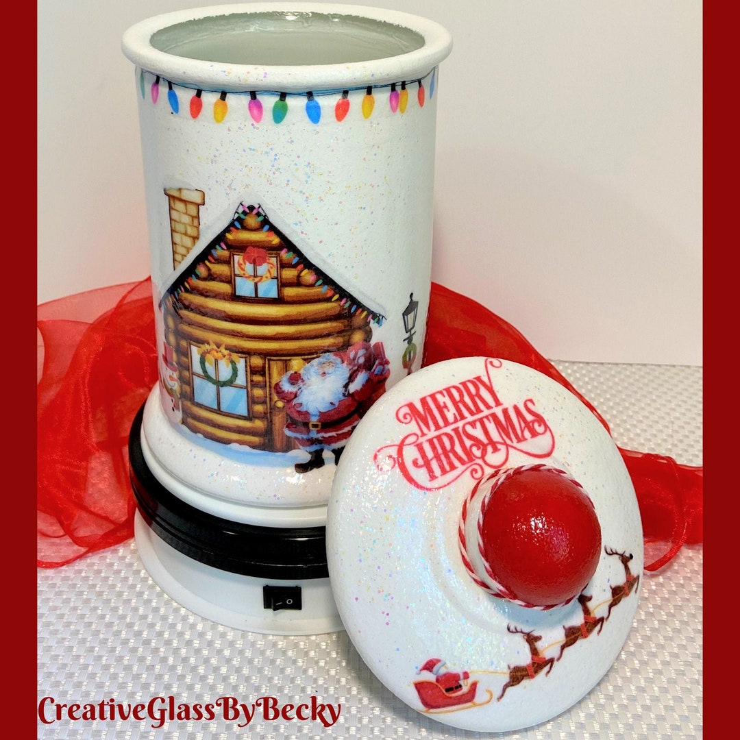 Holiday Cookie Jar, Christmas Canisters, Christmas Village Decor, Merry ...