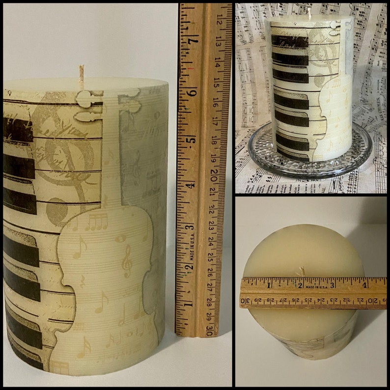 Music Candle Cello Decor Sheet Music Decor String - Etsy