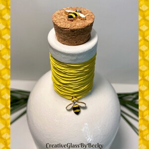 Bee Farmhouse Decor, Bee Kind, Bees and Hive Decor, Bees and Honeycomb, Decoupaged Bottles, Be ...