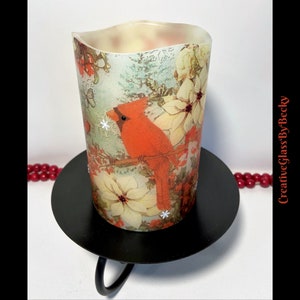 Red Cardinal Candle, Red Cardinal Gift, Winter Cardinal Decoration ...