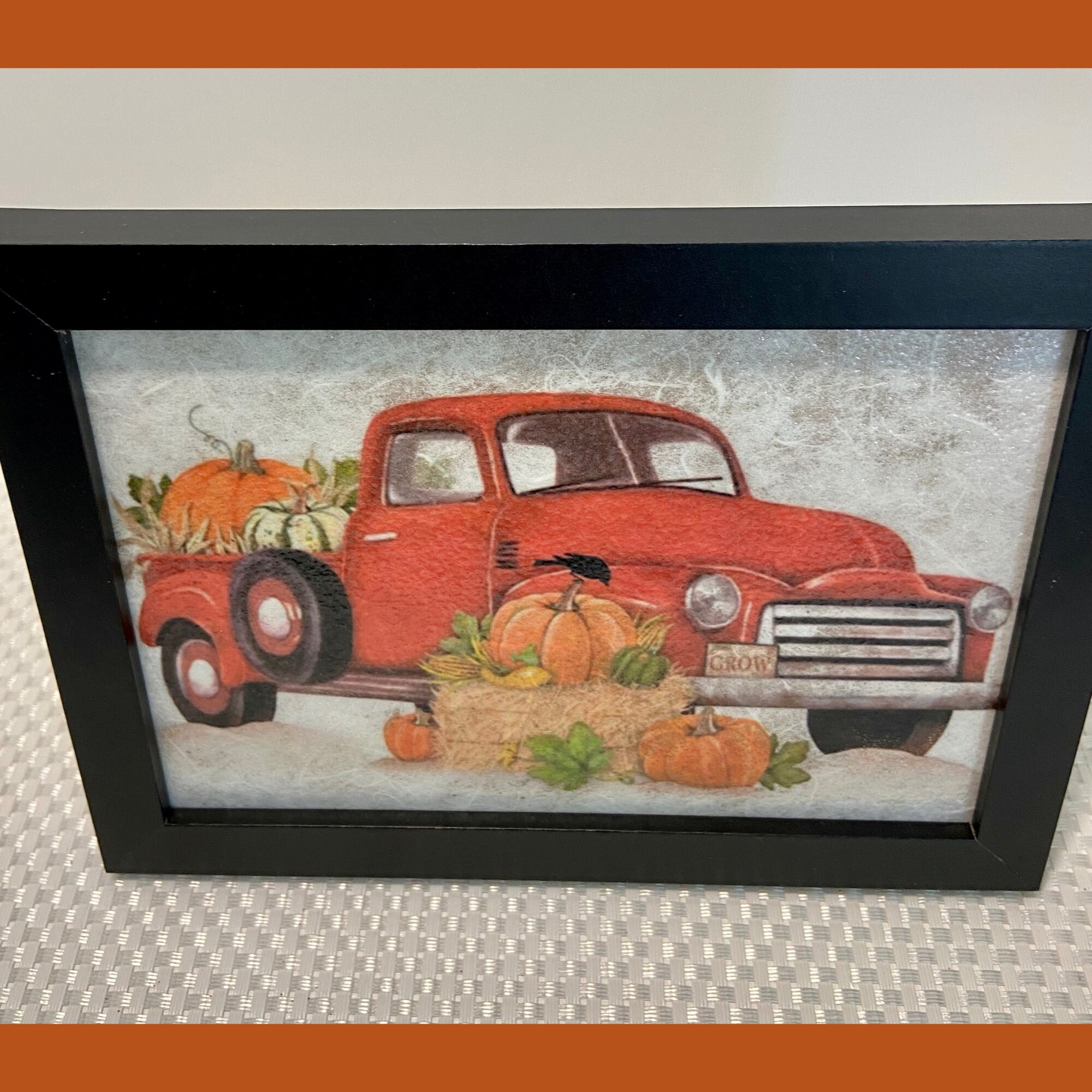 Red Truck Fall Decor Red Truck Pumpkin Red Truck Art Gifts | Etsy