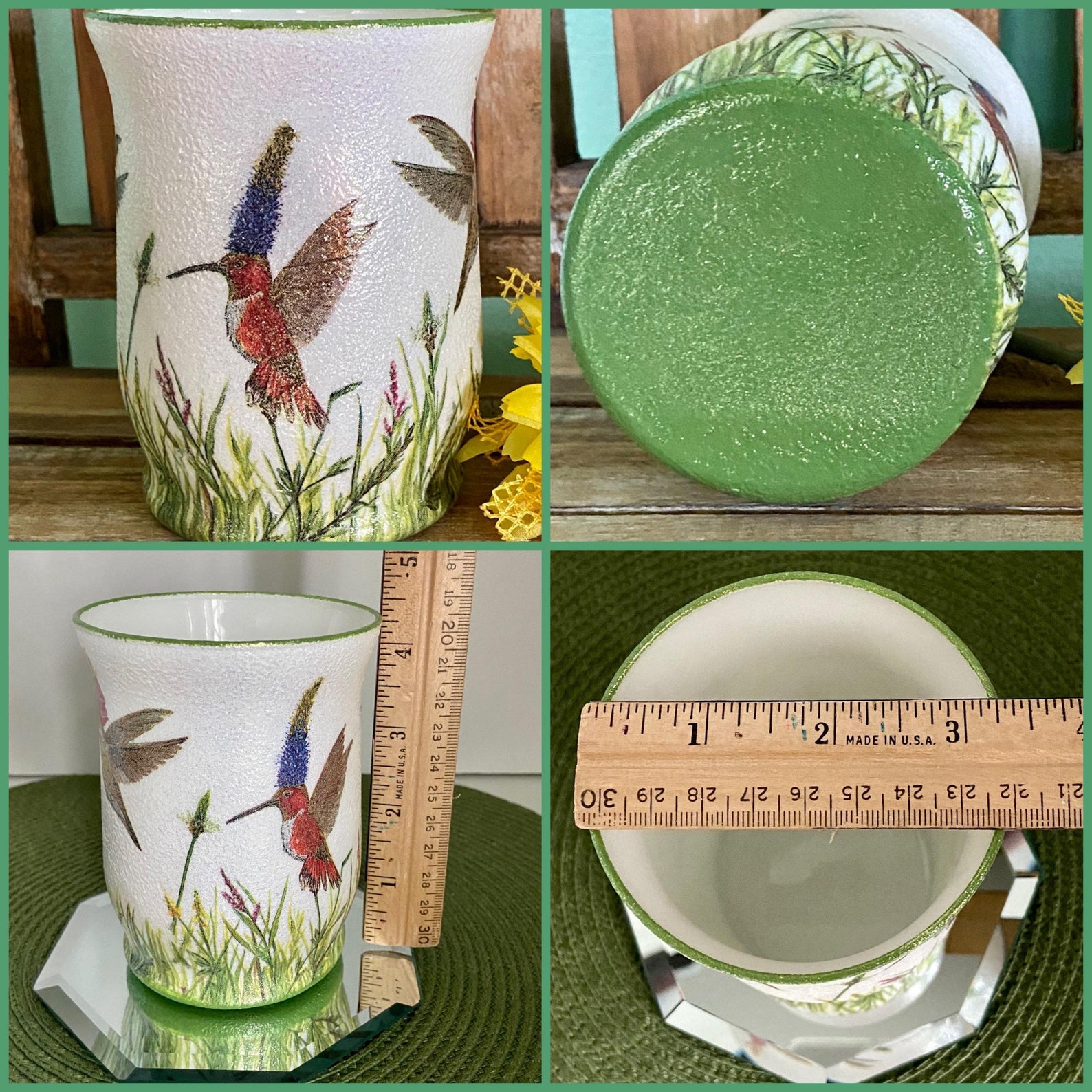 Hummingbird Decor Whimsical Hummingbird Hummingbird Vase - Etsy