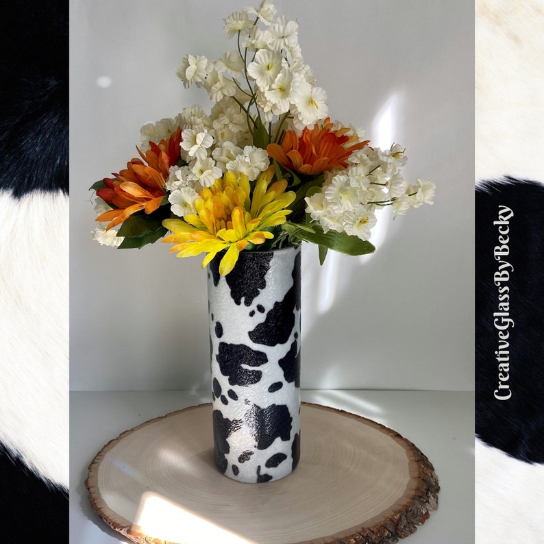 Cow Vase Cow Print Candle Cow Farmhouse Decor Cow Gifts - Etsy