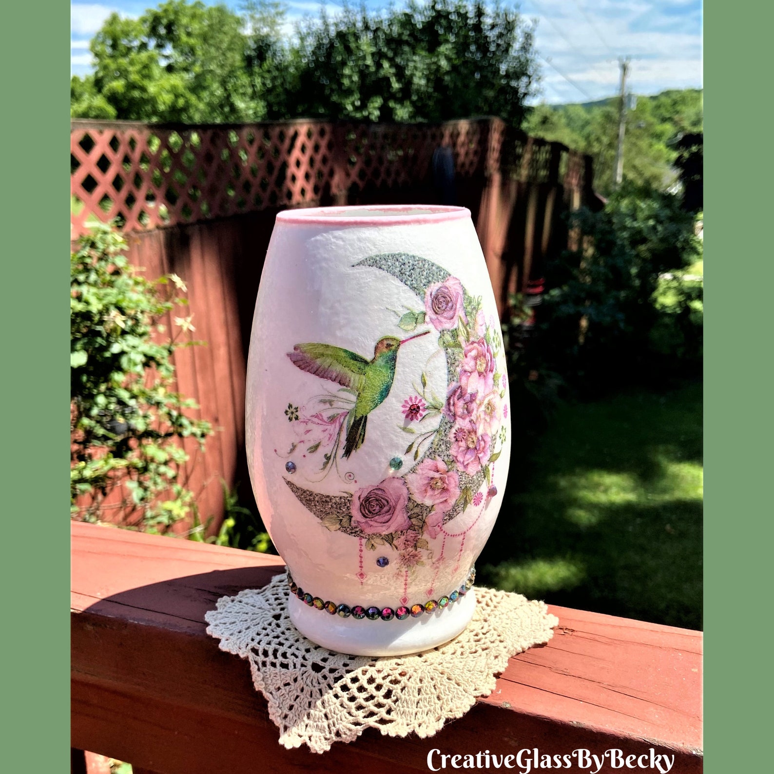 Hummingbird Moon Flower Hummingbird and Flowers Hummingbird - Etsy