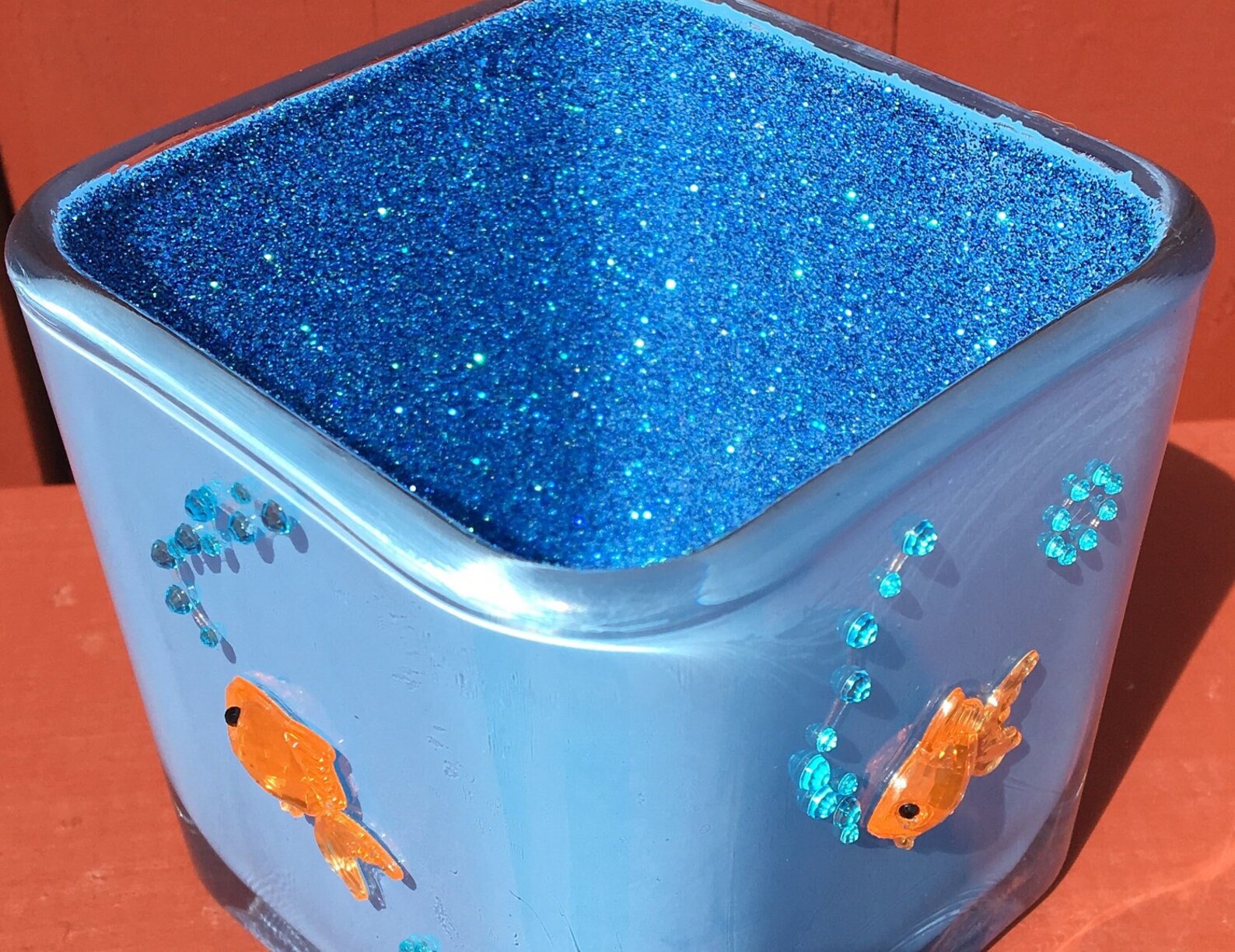 Under the Sea Nursery Fish Candle Holder Blue Candle | Etsy