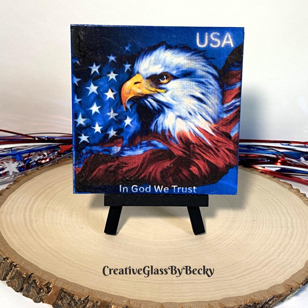 Patriotic Small Sign, Eagle Flag Sign, Patriotic Wood Sign, Eagle Flag ...
