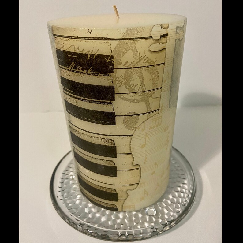 Music Candle Cello Decor Sheet Music Decor String - Etsy