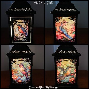 Hummingbird Lantern, Faux Stained Glass Lantern, Hanging Lanterns ...