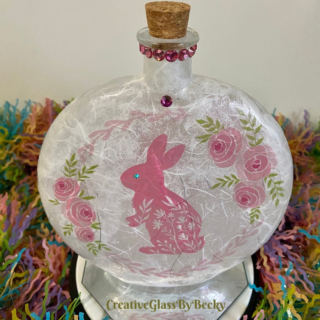 Spring Bunny Decor, Pink Bunny Decor, Gifts Under 45, Bunny Gift Ideas ...
