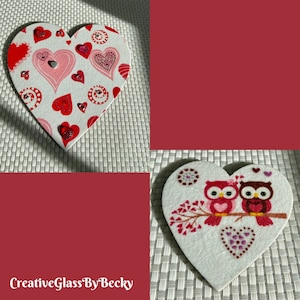 Heart Magnet Set, Magnetic Canvas Heart, Valentine Hearts Magnet ...