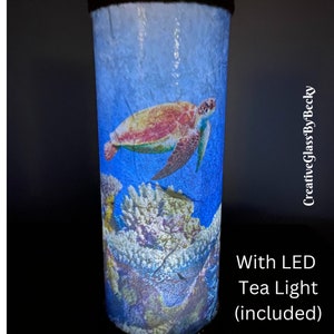 Sea Life Vase, Sea Life Gifts, Coral Reef Decor, Underwater Scene Light ...