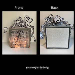 Music Room Decor, Treble Clef Gift, Gift for Music Lover, Lighted Glass ...