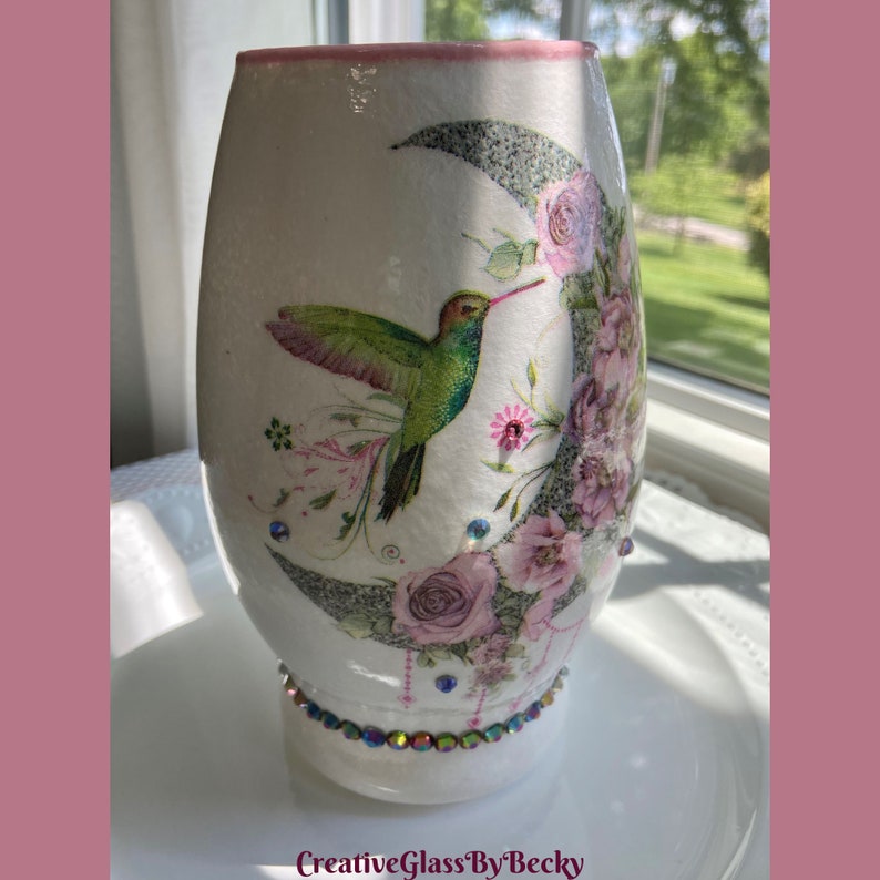 Hummingbird Moon Flower Hummingbird and Flowers Hummingbird - Etsy