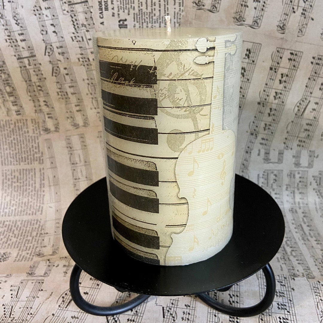 Music Candle, Cello Decor, Sheet Music Decor, String Instrument Gift ...