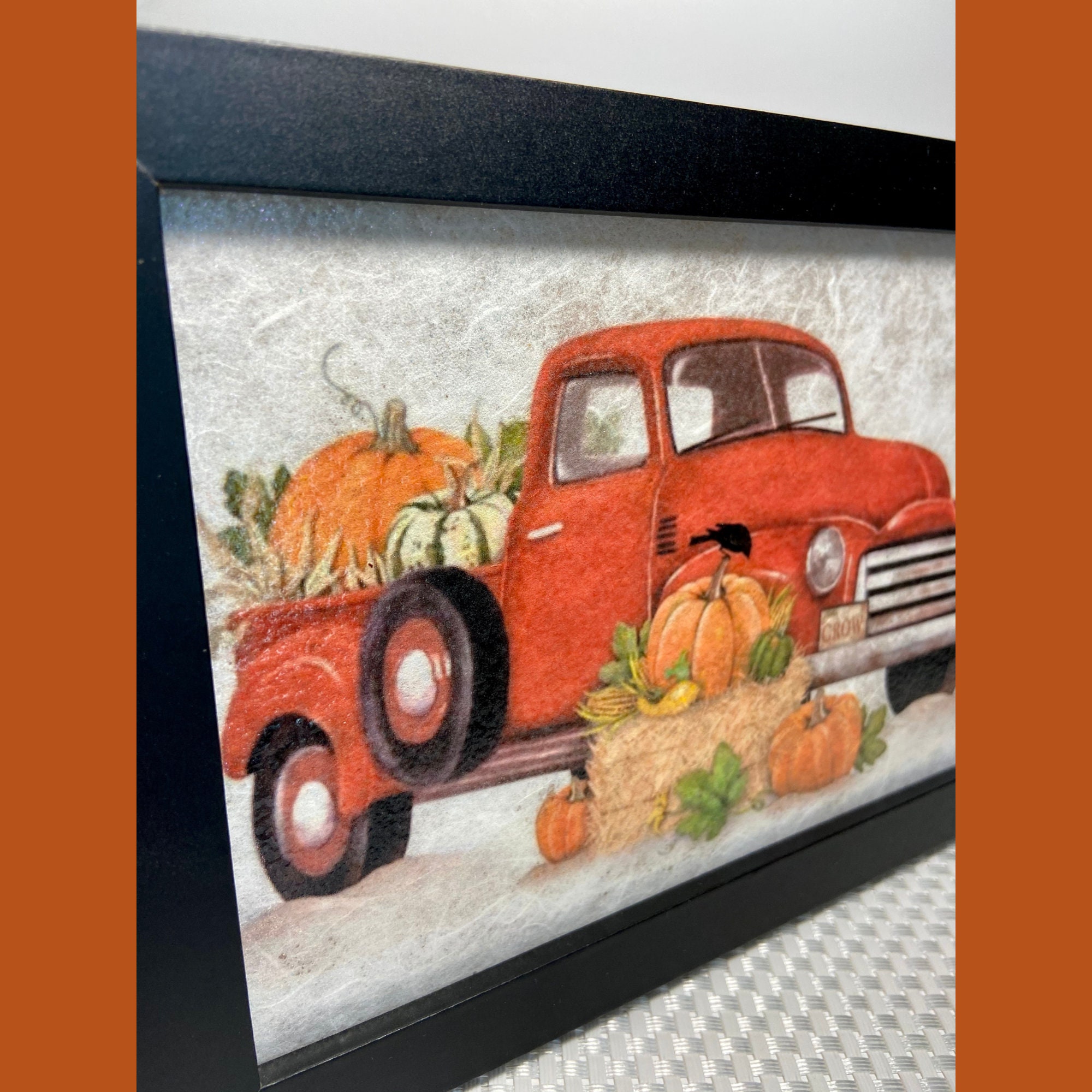 Red Truck Fall Decor Red Truck Pumpkin Red Truck Art Gifts | Etsy